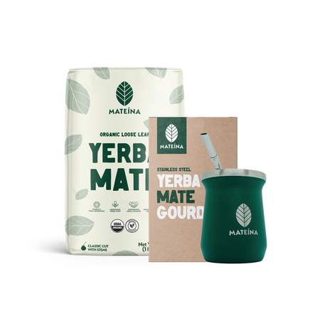 Traditional Yerba Mate Essentials Set - Classic Gourd & Bombilla – Mateína